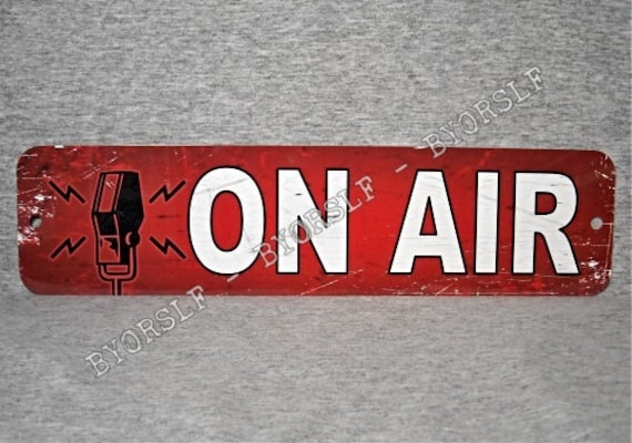 Metal Sign ON AIR Radio Show Station Broadcast Live News | Etsy