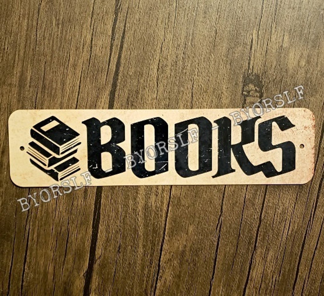 Metal Sign BOOKS Bookstore Bookshop Bookselling Retail Store Book Shop ...