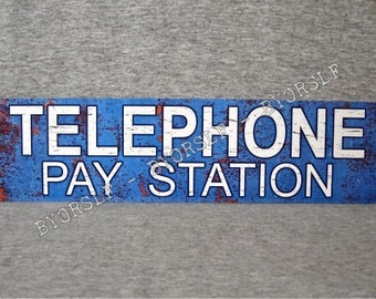 Metal Public Phone Sign - Etsy