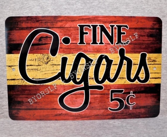 Metal Sign CIGARS Tobacco Smoker Cigar Aficionado Smoke Shop | Etsy