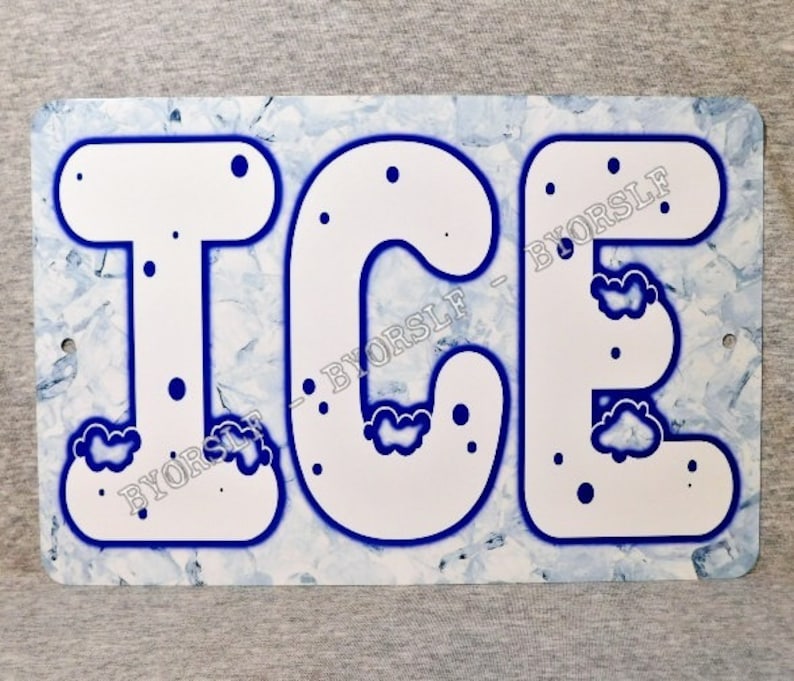 Metal Sign ICE Machine Maker Retail for Sale Frozen Vendor Vending ...