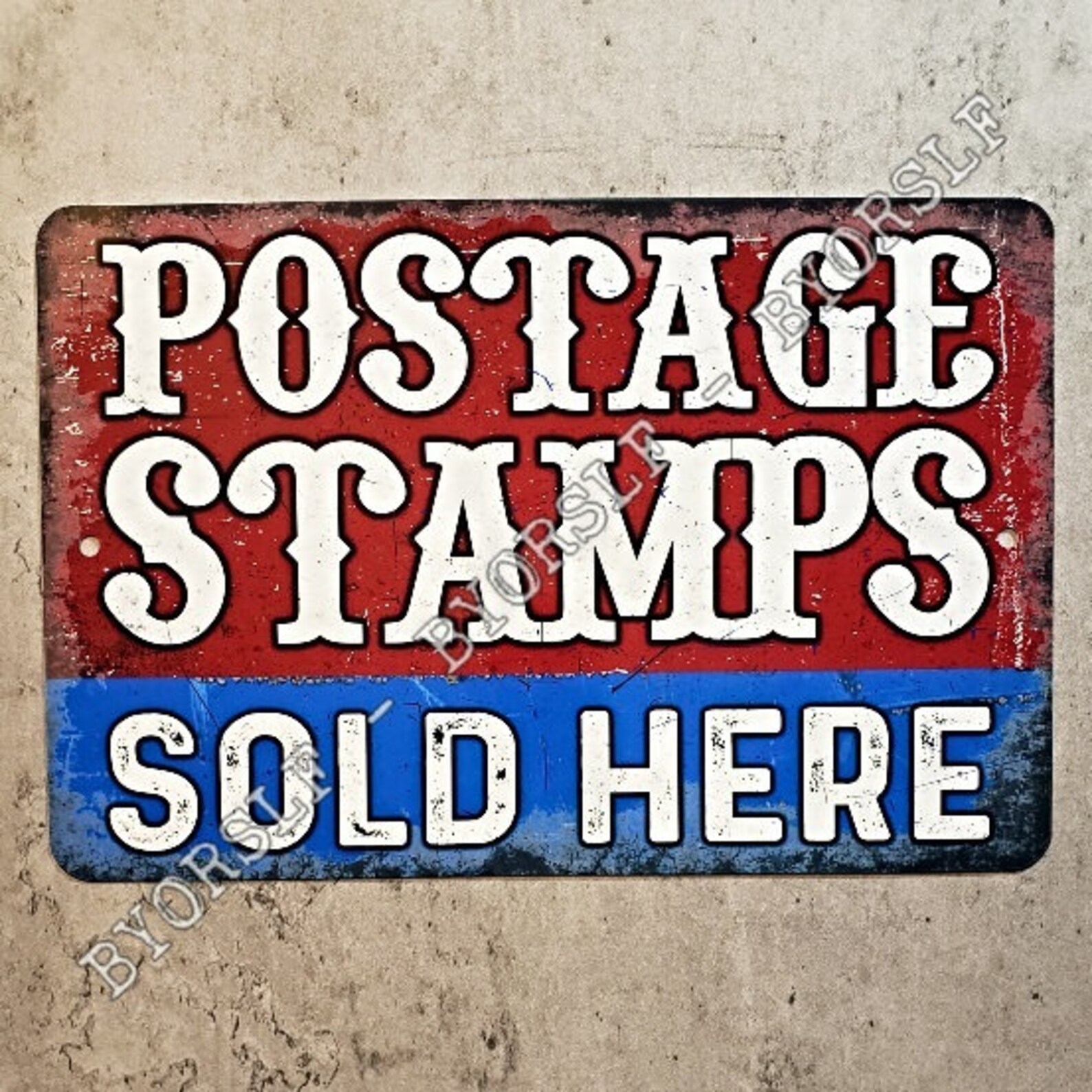 Metal Sign POSTAGE STAMPS Post Office USPS Postal Mailman - Etsy