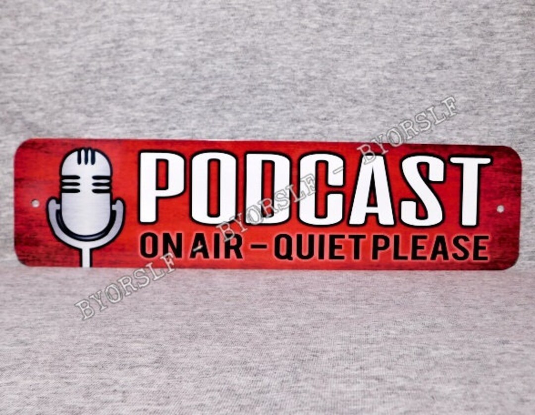 Metal Sign PODCAST Studio ON AIR Radio Show Talk Show Broadcast Live ...