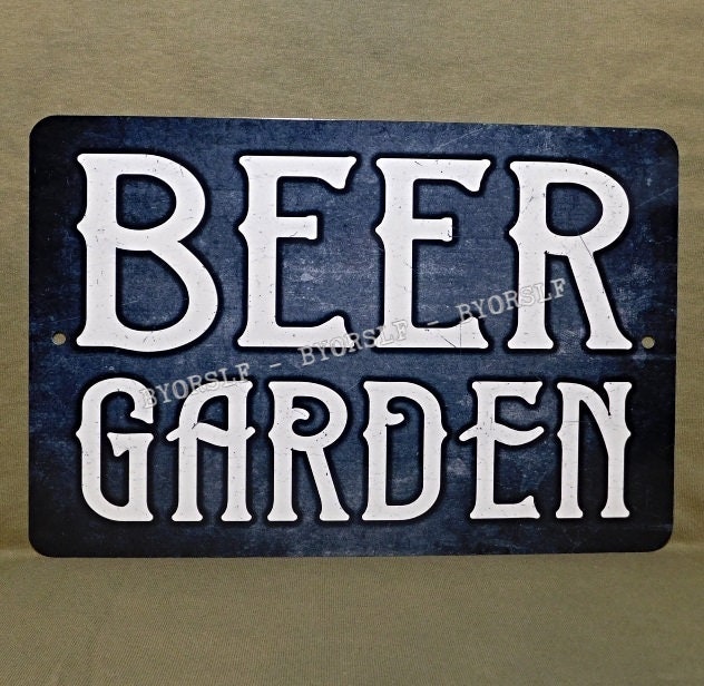 Metal Sign BEER GARDEN Biergarten Bar Brewery Pub Hall - Etsy