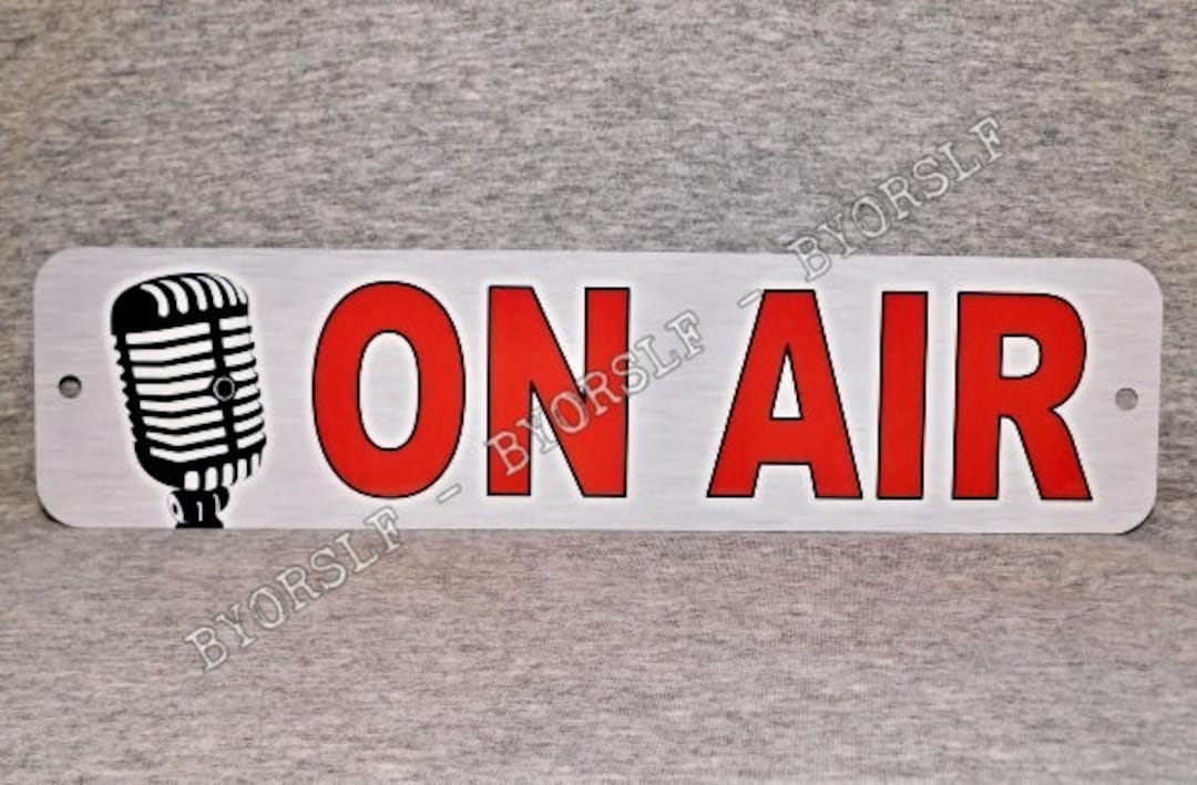 Metal Sign ON AIR Radio Show Station Broadcast Live News Broadcasting ...
