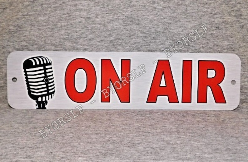 Metal Sign ON AIR Radio Show Station Broadcast Live News - Etsy
