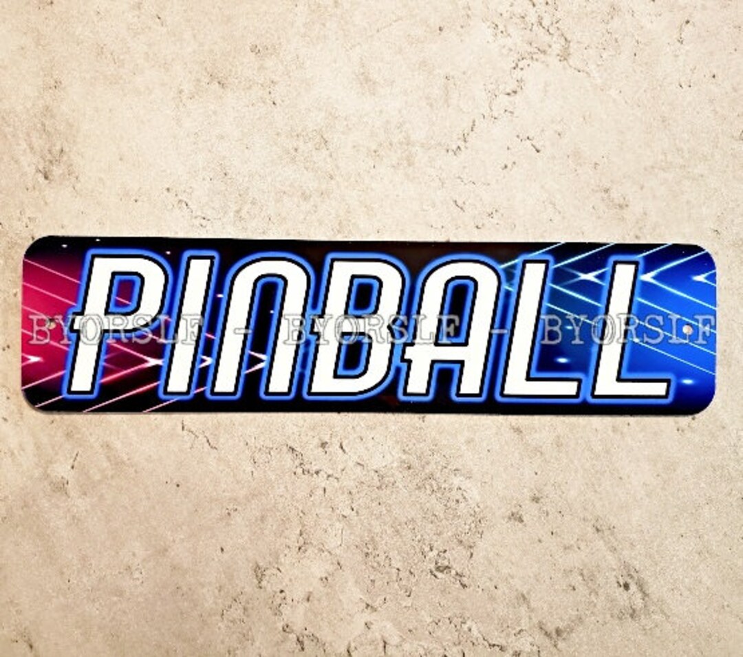 Metal Sign PINBALL Machine Game Room Arcade Table Coin Operated Vintage ...