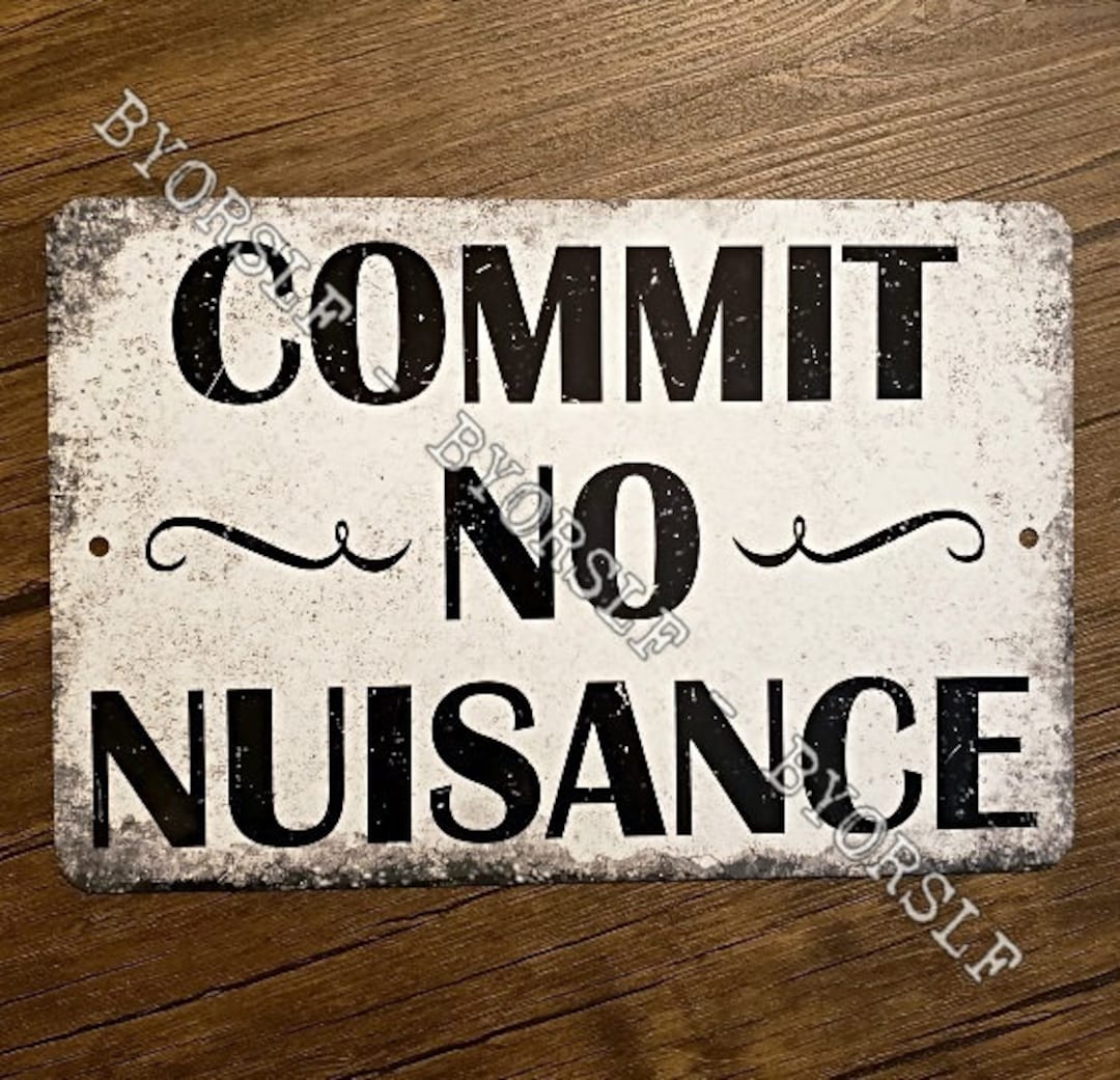 Metal Sign COMMIT NO NUISANCE London England Disorder Misconduct ...