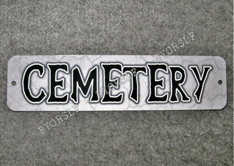 Metal Sign CEMETERY graveyard grave tomb death horror fan | Etsy