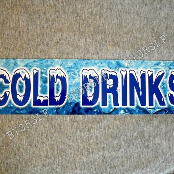 Cold Drinks Sign - Etsy