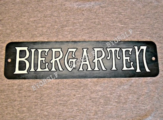 Metal Sign BIERGARTEN Beer Garden German Bar Brewery Pub Hall - Etsy