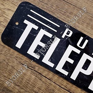 Metal Sign PUBLIC TELEPHONE Pay Coin Operated Vintage Replica Phone ...