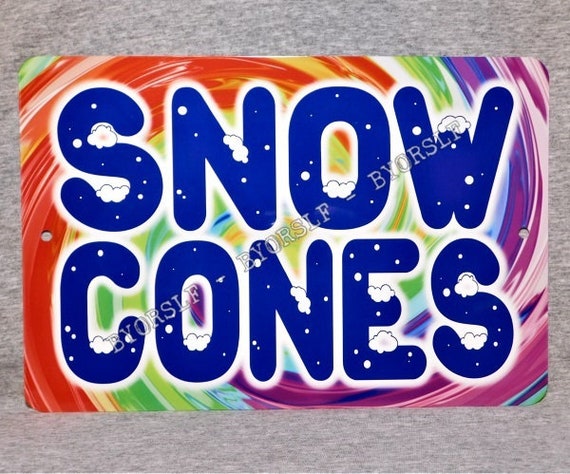 Metal Sign SNOW CONES Carnival Amusement Park Fun County Fair | Etsy