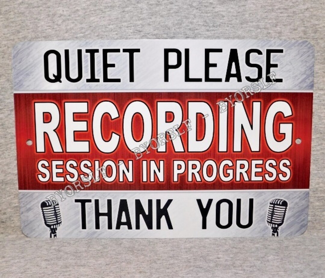 Metal Sign RECORDING STUDIO Sound Mixing Audio Engineer Music ...