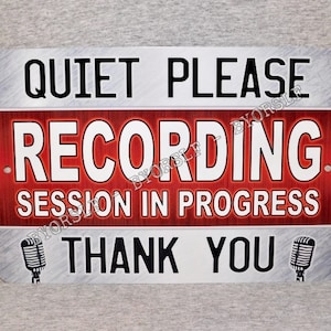 Metal Sign RECORDING STUDIO Sound Mixing Audio Engineer Music ...