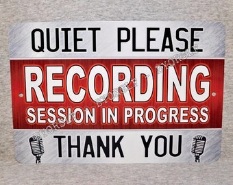 Metal Sign RECORDING STUDIO Sound Mixing Audio Engineer Music | Etsy