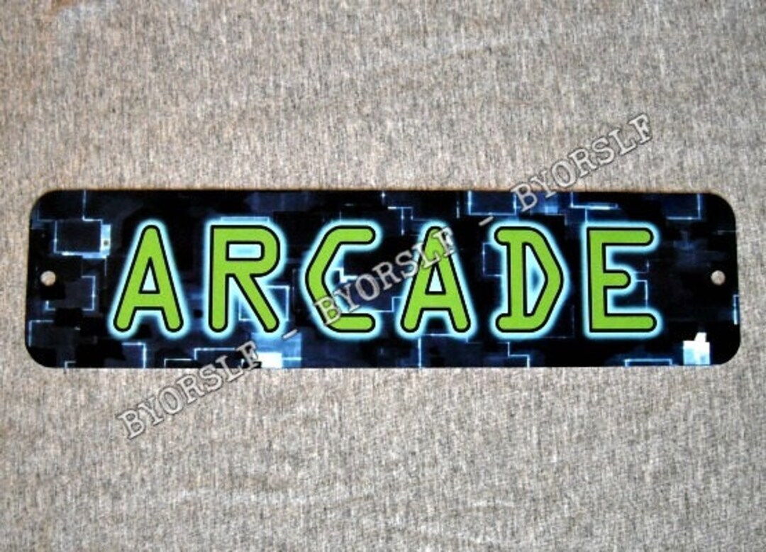Metal Sign ARCADE Video Games Penny Coin Operated Gamer Gaming Game ...