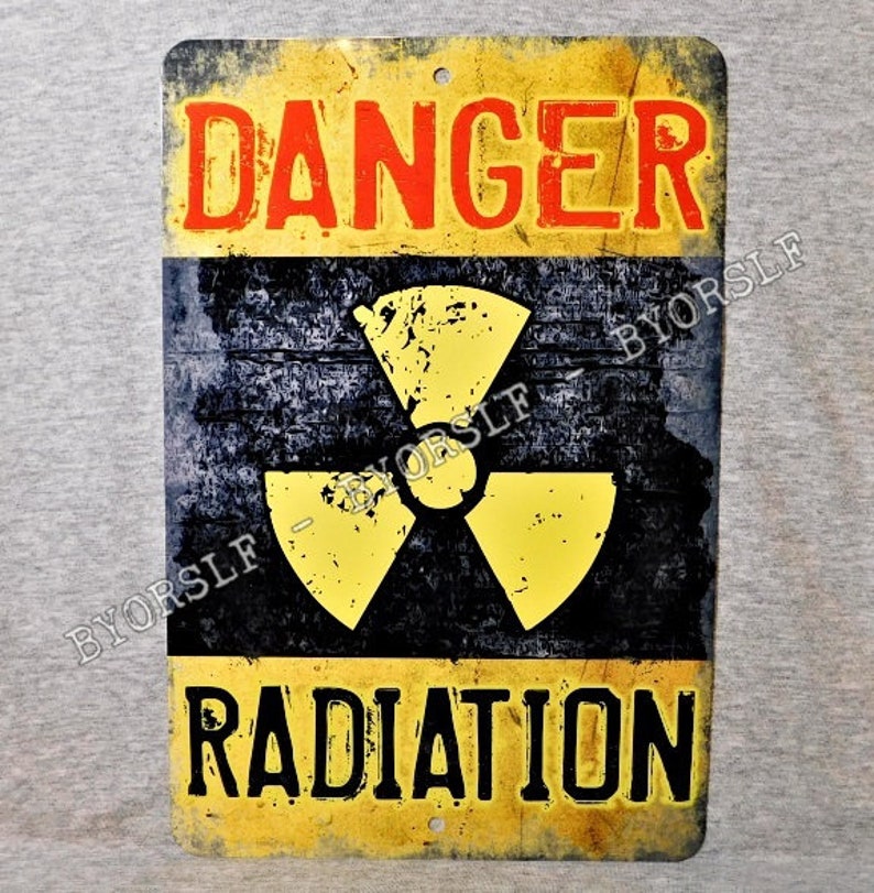 Metal Sign RADIATION Danger Warning Radioactivity Hazard Decay - Etsy