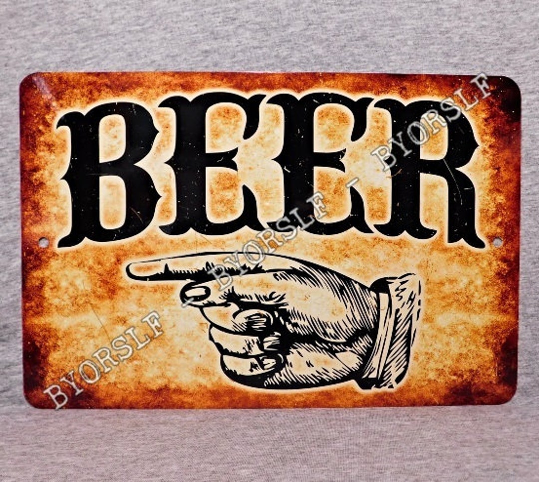 Metal Sign BEER Garden Biergarten Bar Brewery Pub Hall Drinking Culture ...