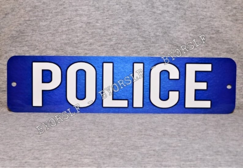 Metal Sign POLICE DEPARTMENT Station Officer Law Enforcement - Etsy