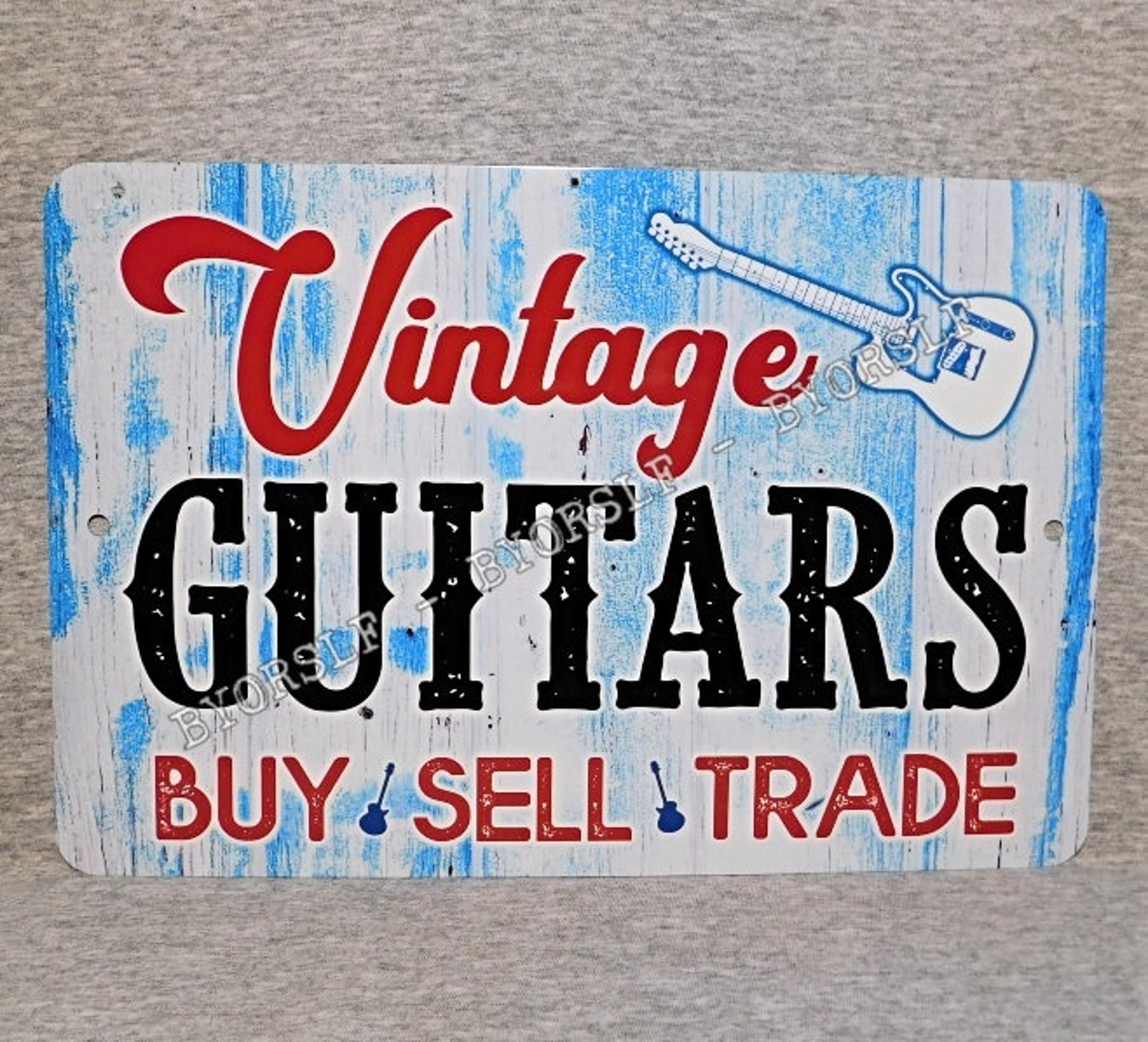 Metal Sign VINTAGE GUITARS Store Shop Show Collector Guitarist - Etsy ...
