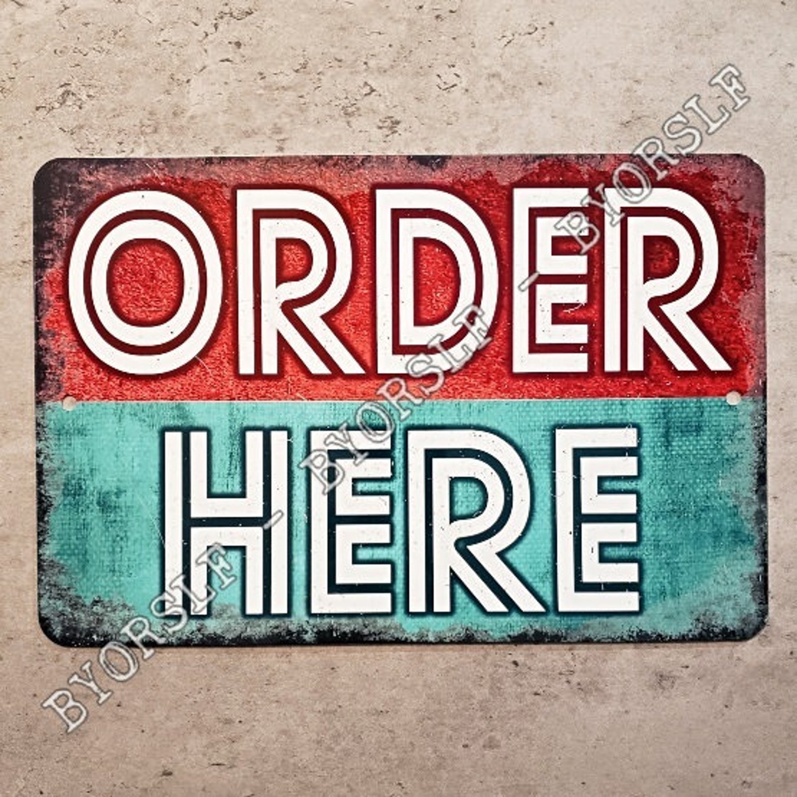 Metal Sign ORDER HERE Restaurant Diner Cafeteria Cafe Grill | Etsy