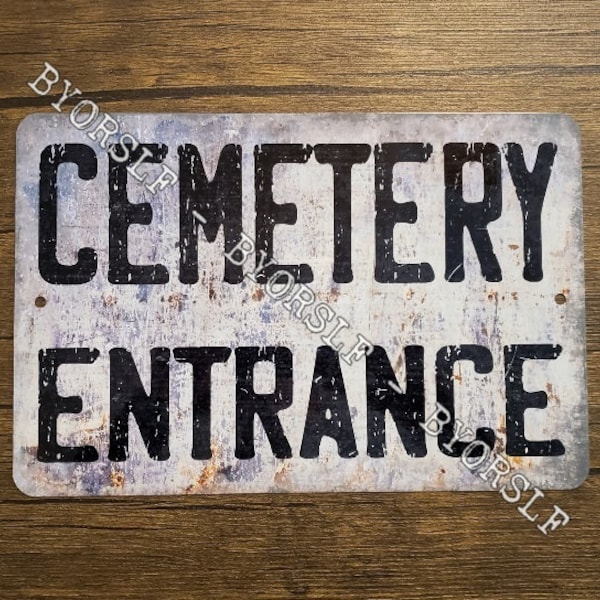 Cemetery Sign Entrance - Etsy
