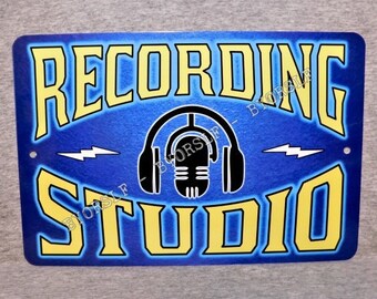 Metal Sign RECORDING STUDIO Sound Mixing Audio Engineer Music | Etsy