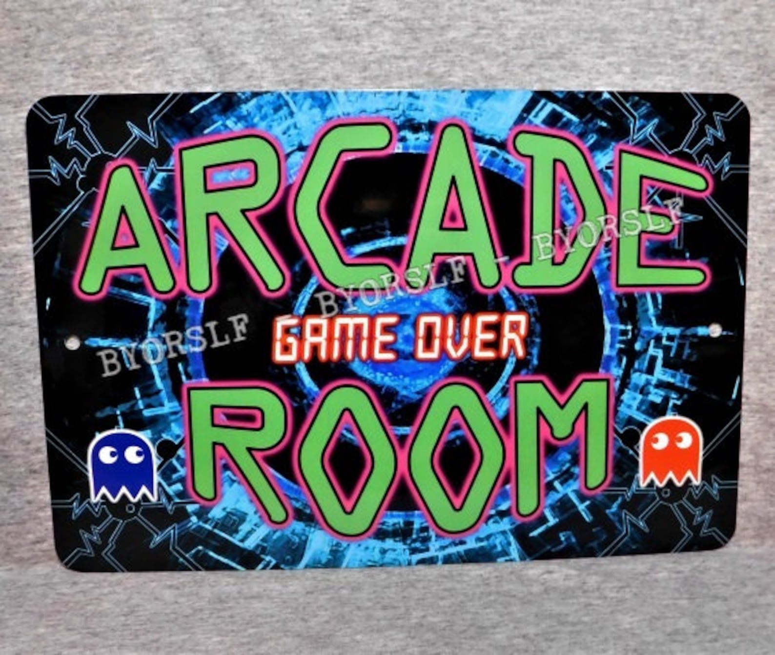 Metal Sign ARCADE ROOM video games penny coin operated game | Etsy