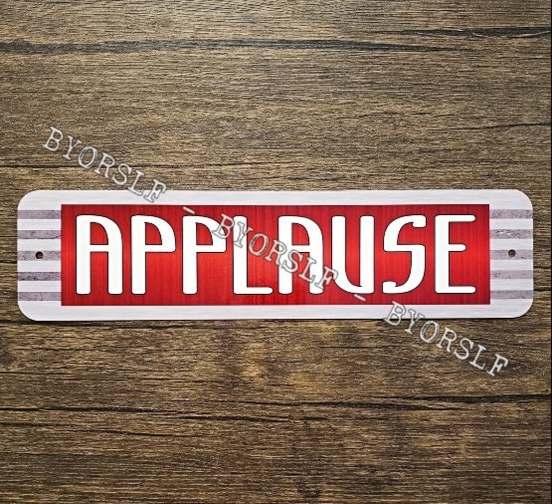 Metal Sign APPLAUSE Tv Show Station Broadcast Live Television Sitcom on ...