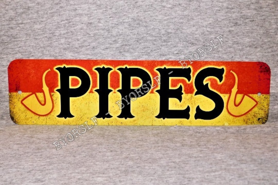 Metal Sign PIPES Smoking Pipe Smoke Shop Tobacco Collector Culture ...