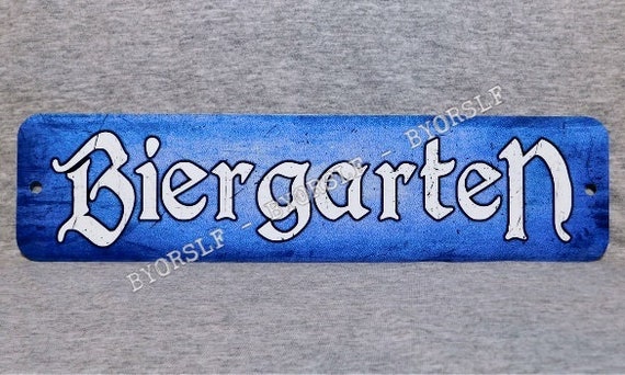 Metal Sign BIERGARTEN Beer Garden German Bar Brewery Pub Hall | Etsy