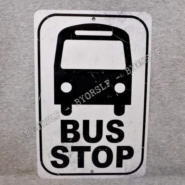 Bus Stop Sign - Etsy