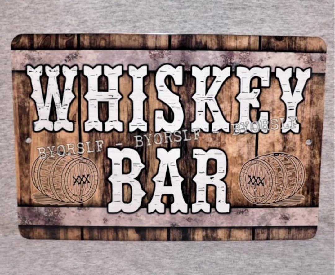 Metal Sign WHISKEY BAR Whisky Pub Tavern Lounge Saloon Drinkery Beer ...