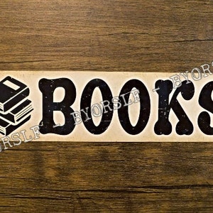 Metal Sign BOOKS Bookstore Bookshop Bookselling Retail Store - Etsy