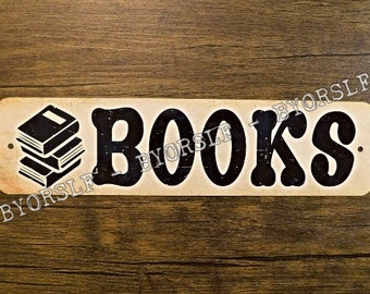 Metal "library" Sign - Etsy