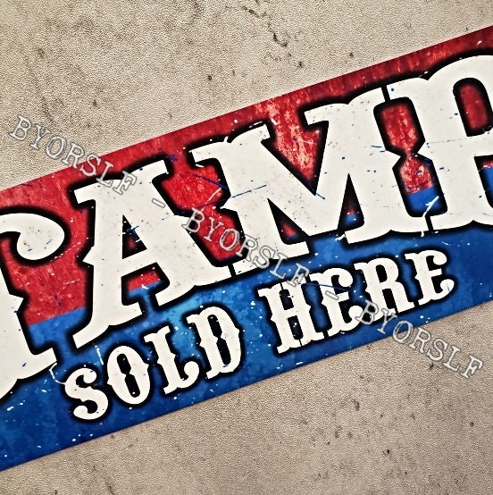 Metal Sign STAMPS Sold Here Postage United States USPS Postal Service ...