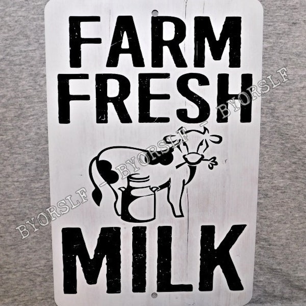 Fresh Dairy Milk Sign - Etsy