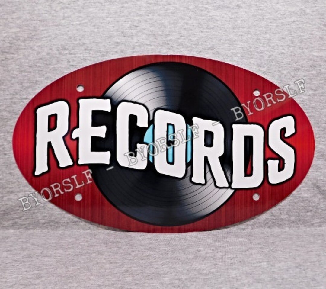 Metal Sign RECORDS Vinyl Albums Record Store Day Shop Music Cds ...