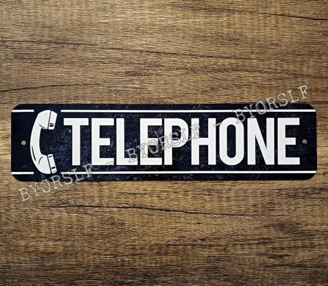Metal Sign TELEPHONE Public Pay Coin Operated Vintage Replica Phone ...