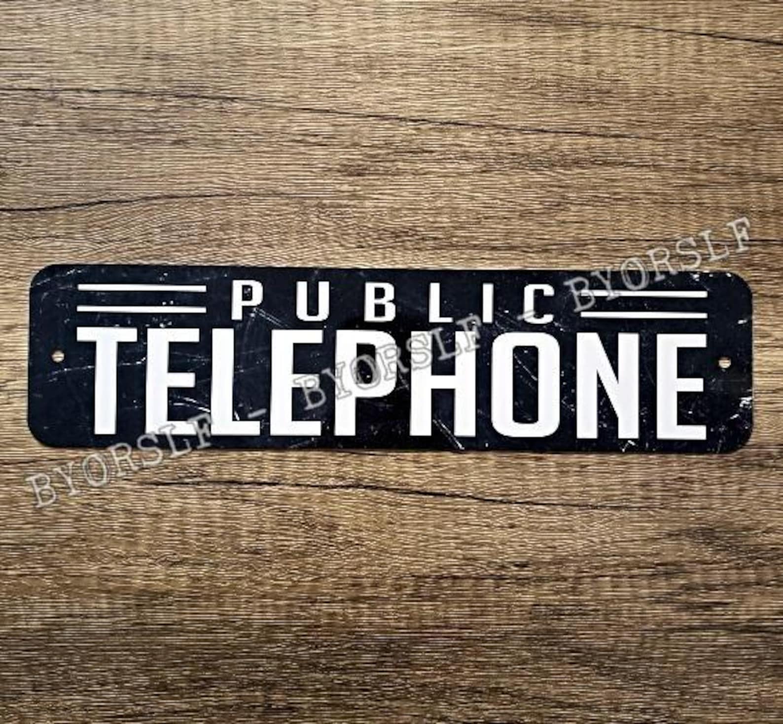 Metal Sign PUBLIC TELEPHONE Pay Coin Operated Vintage Replica Phone ...