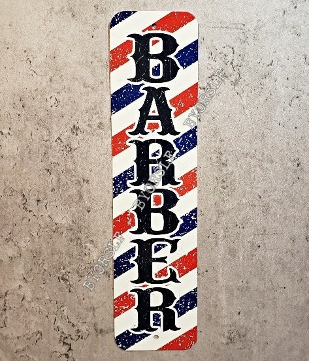 Metal Sign BARBER Shop Barbershop Pole Hair Stylist Cut Chair ...