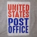 Metal Sign POST OFFICE United States USPS Vintage Replica Postal Worker ...