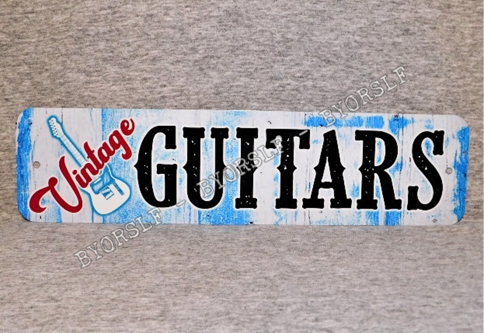 Metal Sign VINTAGE GUITARS Store Shop Show Collector Guitarist - Etsy