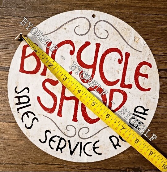 Metal Sign BICYCLE SHOP Bike Bikes Cyclery Vintage Style Cycle Dealer ...