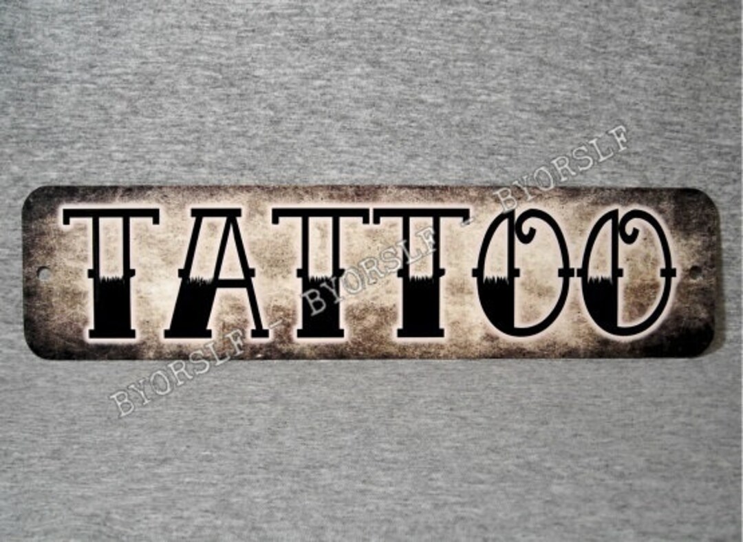 Metal Sign TATTOO Shop Parlor Studio Body Modification Skin Artist ...