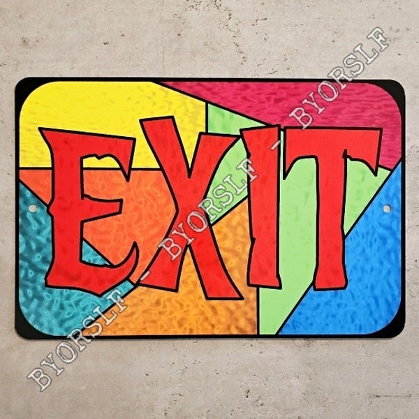 Exit Sign - Etsy UK