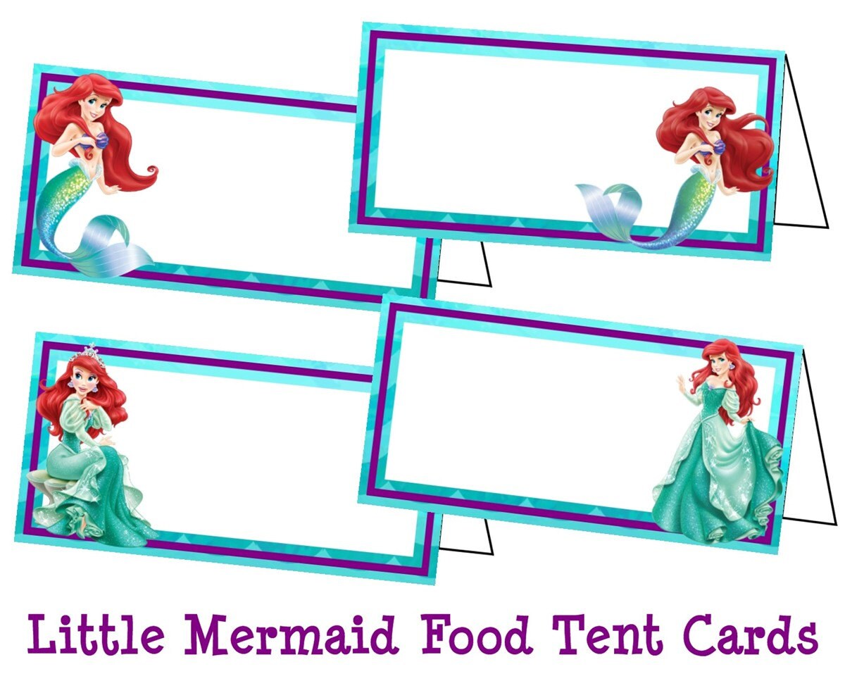 Disney Little Mermaid Food Labels Little Mermaid Ariel Tent | Etsy