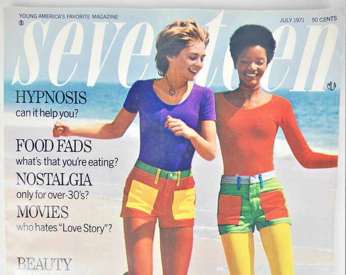 Vintage Seventeen Magazine, July 1971, 70's Fashion Magazine, Vintage ...