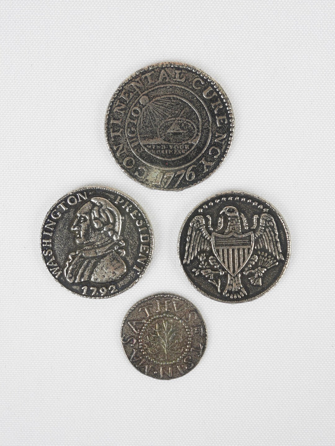 Early American Coin Replicas, 1652 Pine Tree Shilling, 1776 Continental ...